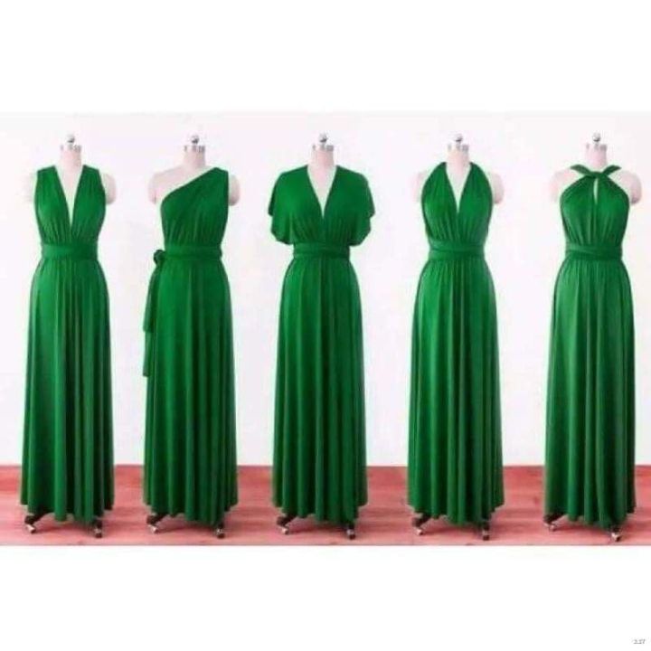 emerald green infinity dress with tube | Lazada PH