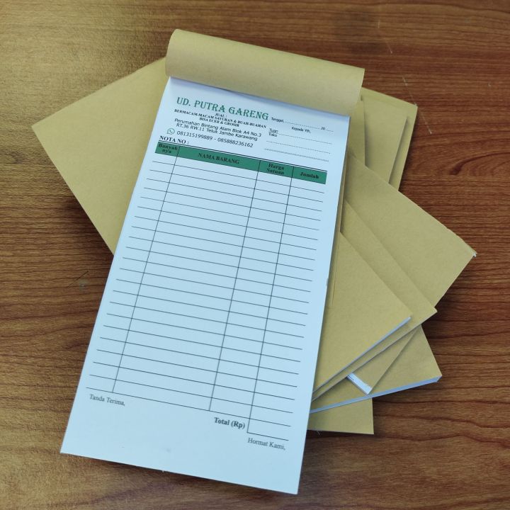 NOTA CUSTOM NOTA NAMA SENDIRI 1/3 (MIN 3 BUKU) NOTA 2 PLY NOTA OLSHOP ...