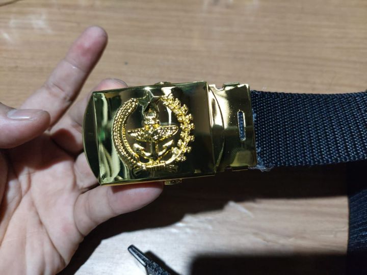 sabuk pdh TNI kualitas standar TNI bahan terbaik kepala sabuk mengkilat ...