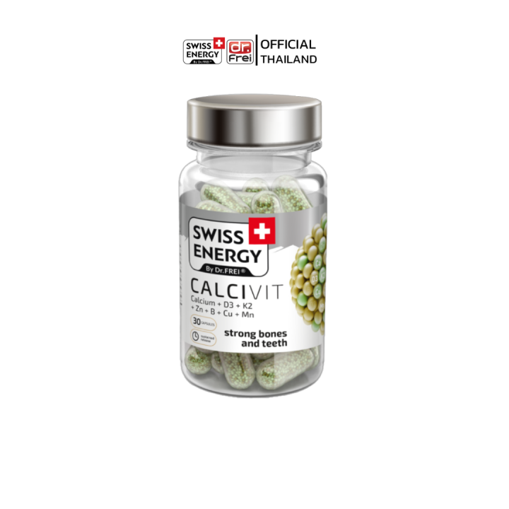 Swiss Energy Calcivit + K2 Sustained Release Capsule 1 กล่อง วิตามิน ...