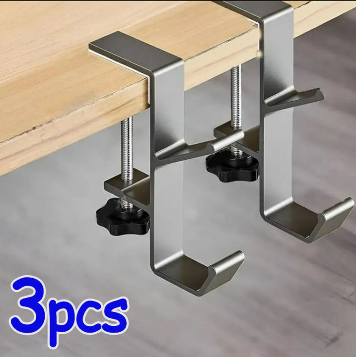 【Swan Home】3Pcs Adjustable Desk Edge Hook Gaming Headset Desk Hanger ...