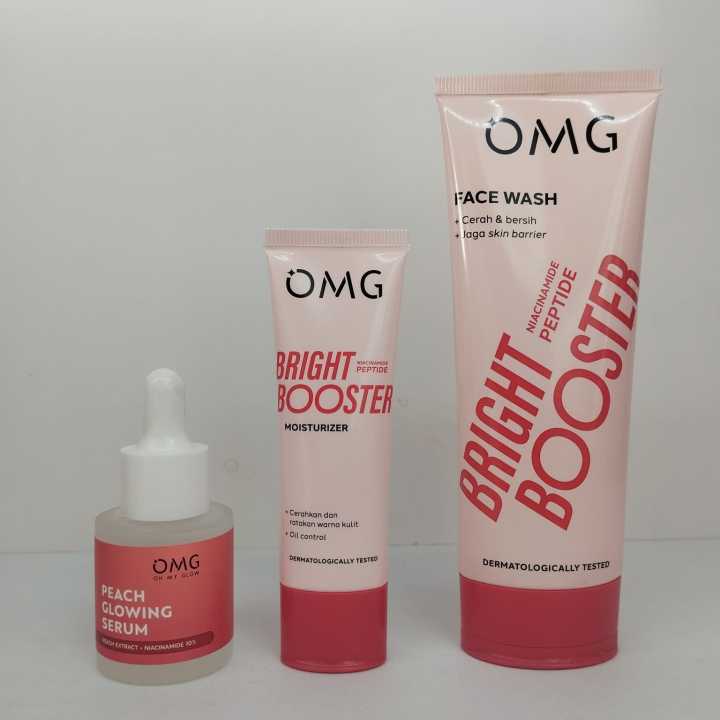 OMG Bright Booster 3in1 Moisturizer Cream / Peach Glowing Serum / Face ...