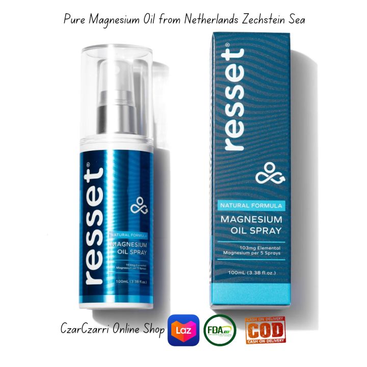 Resset Pure Magnesium Oil Spray Therapeutic Organic Natural magnesium ...