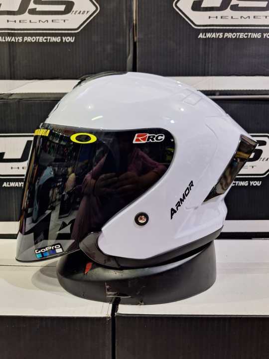 JS ARMOR SOLID HELM HALFACE TERBARU KEKINIAN | Lazada Indonesia