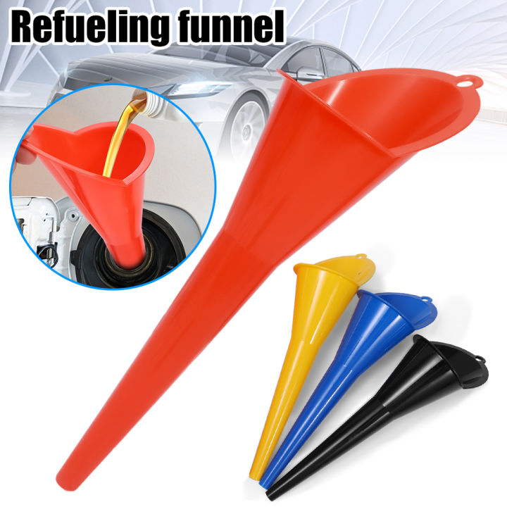 【CCWOLF】 General Motorcycle Car Long Mouth Funnel Plastic Refueling Oil ...