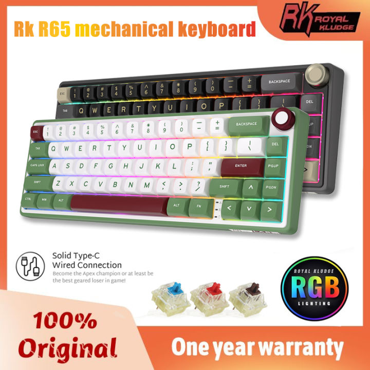 RK ROYAL KLUDGE RK R65 60% Size RGB Hotswap Gasket Structure PBT Mechanical Keyboard | Lazada