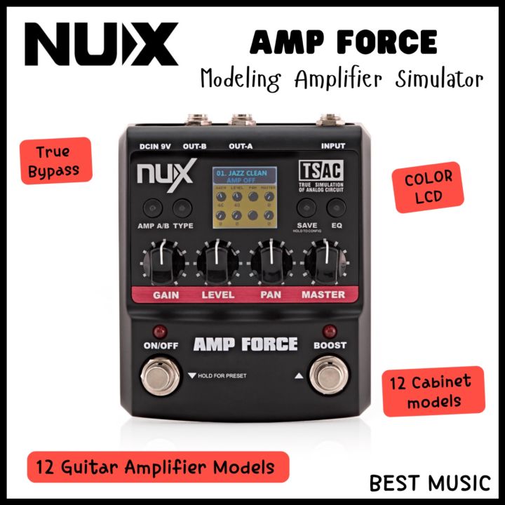 เอฟเฟคกีต้าร์ NUX AMP FORCE (Modeling Amplifier Simulator) | Lazada.co.th