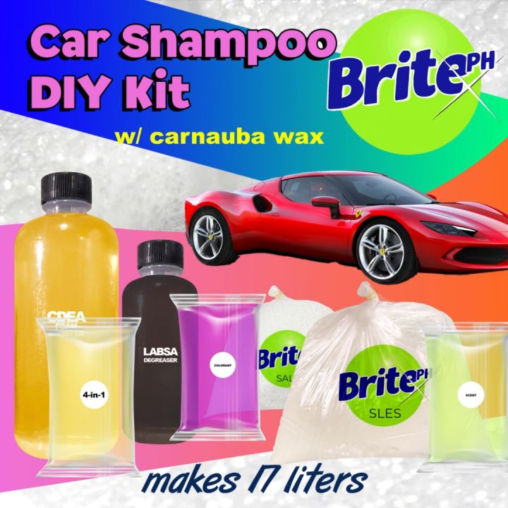 CAR SHAMPOO DIY KIT (17 Liters Yield) - by BritePH | Lazada PH