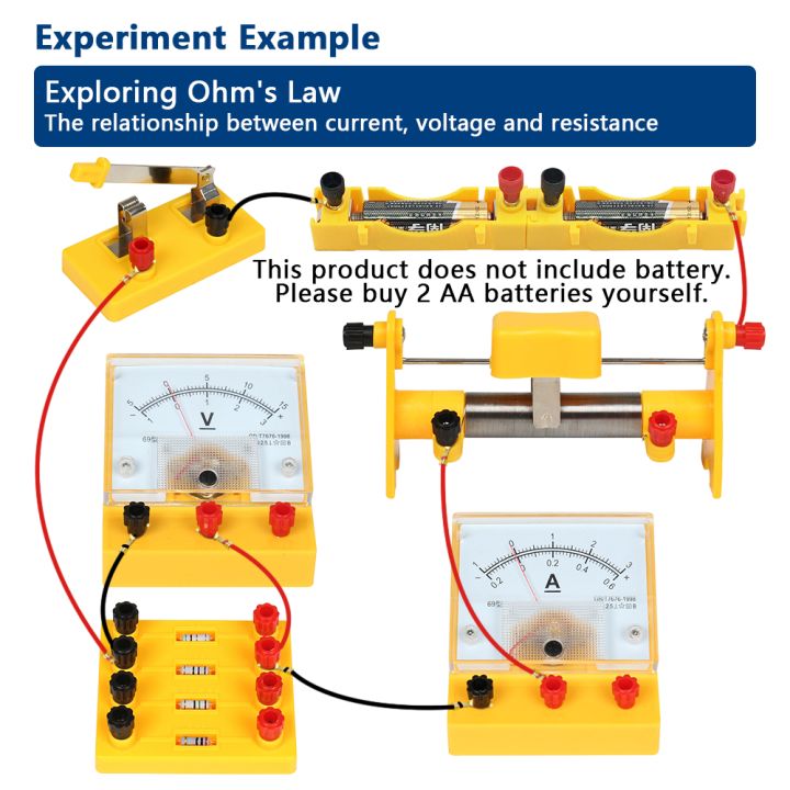 DIY Electric Circuit Kit Electrical Experiment Set School Science Lab Teaching Aids Science Toy ...