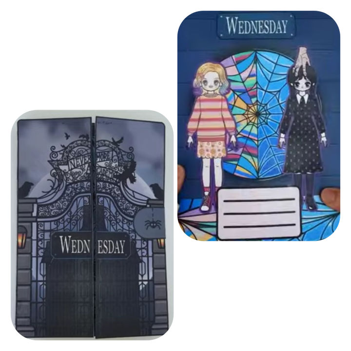 PAPER DOLL HOUSE WEDNESDAY ADAM AND ENID QUIET BOOK | Lazada Indonesia