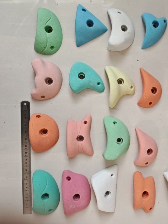 Macaron Climbing Resin Rock Point Children's Grips Glass Steel Climbing ...