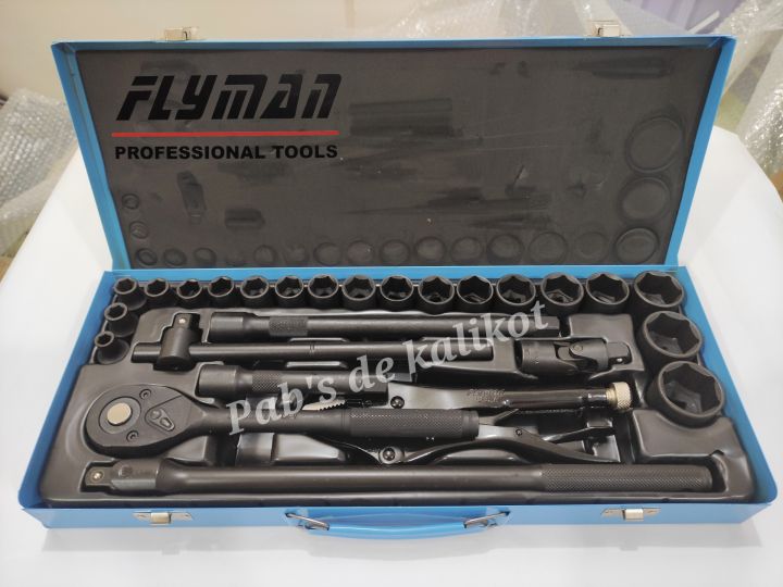 26 PCS. FLYMAN USA 1/2 DRIVE SOCKET SET 6 POINTS | Lazada PH