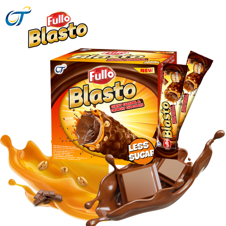 (ÍT ĐƯỜNG) Fullo Blasto Less Sugar - Bánh Quế Fullo Blasto Sôcôla Ít đường 180gr (15gr x 12 pcs ...