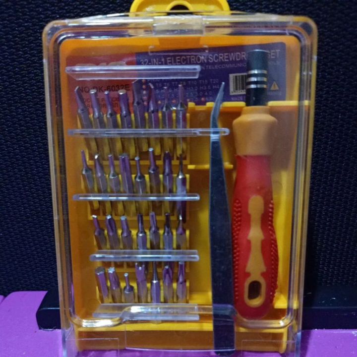 Obeng Set 32 In 1 Pinset Model Kotak Multifungsi Lazada Indonesia