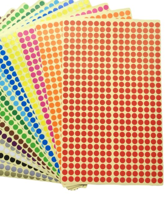 Color Dot Sticker 6mm8mm round Label Handwriting Paste Small Size Dot ...