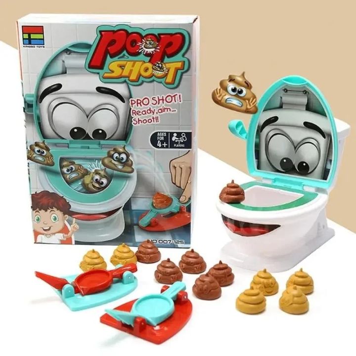Funny Poop Toilet Game Toys Shooting Toys Prank Catapult Toys ...