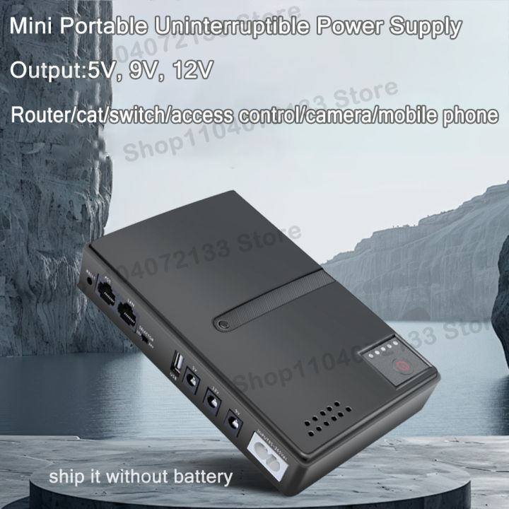 Mini Portable UPS 5V 9V 12V Router Optical Network Monitor Access ...