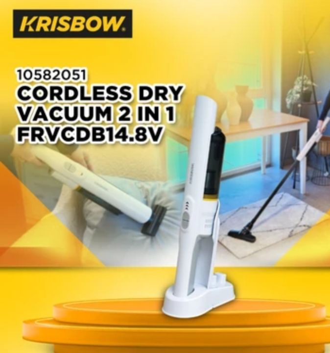 krisbow cordless dry vacuum vacum cleaner krisbow recharge 2 in 1 ...