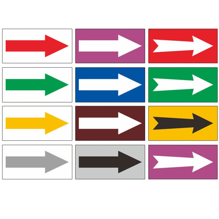 Pipe Logo Sticker Flow Arrow Return Water Compressed Air Vapor Pipe ...