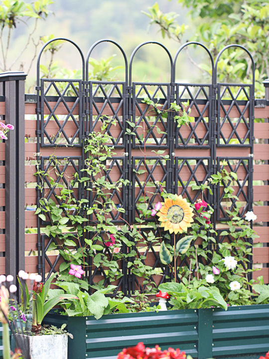 Lattice Wrought Iron Flower Stand Chinese Rose Clematis Climbing Frame ...