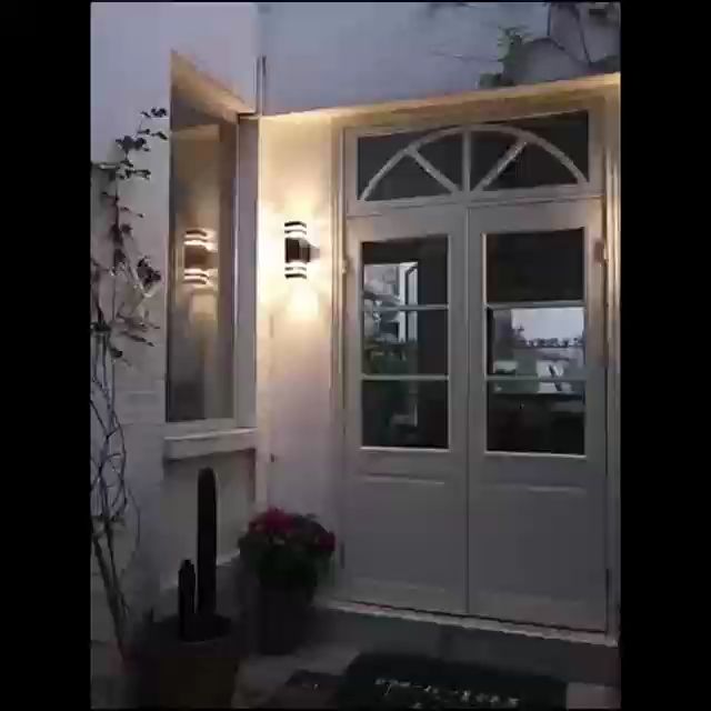 Free 2Bulb Garden Light Outdoor ABS Wall Lighting Led Waterproof Black ...