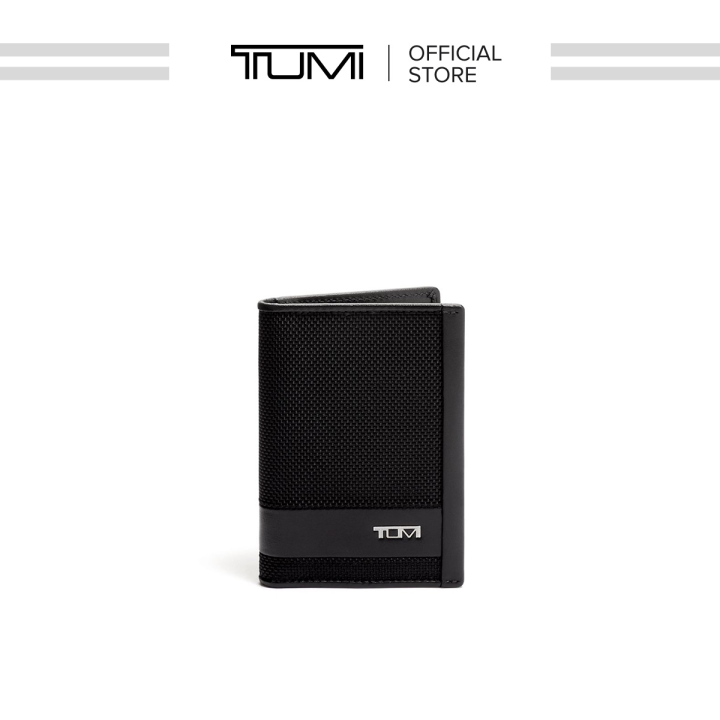 TUMI ALPHA MULTI WINDOW CARD CASE กระเป๋าใส่บัตร สีดำ | Lazada.co.th