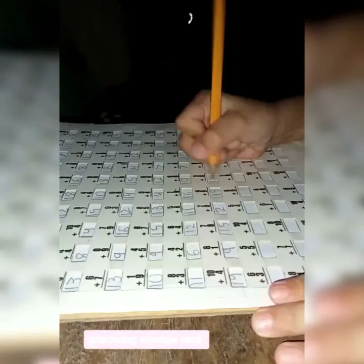 Window Card A1 A2 A3 A4 Addition Math Test Reusable & Durable for Grade ...