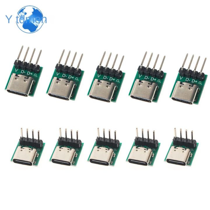 10pcs/lot TYPE-C DIY USB PCB Board Double-sided USB3.1 16P PCB DIY ...
