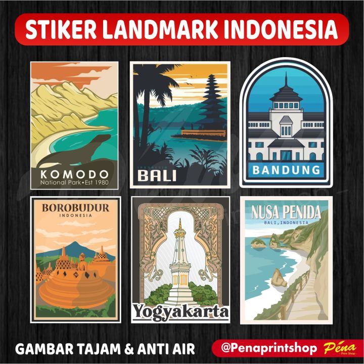 Sticker Stiker Wonderful Indonesia / Stiker Gunung Adventure / Stiker ...
