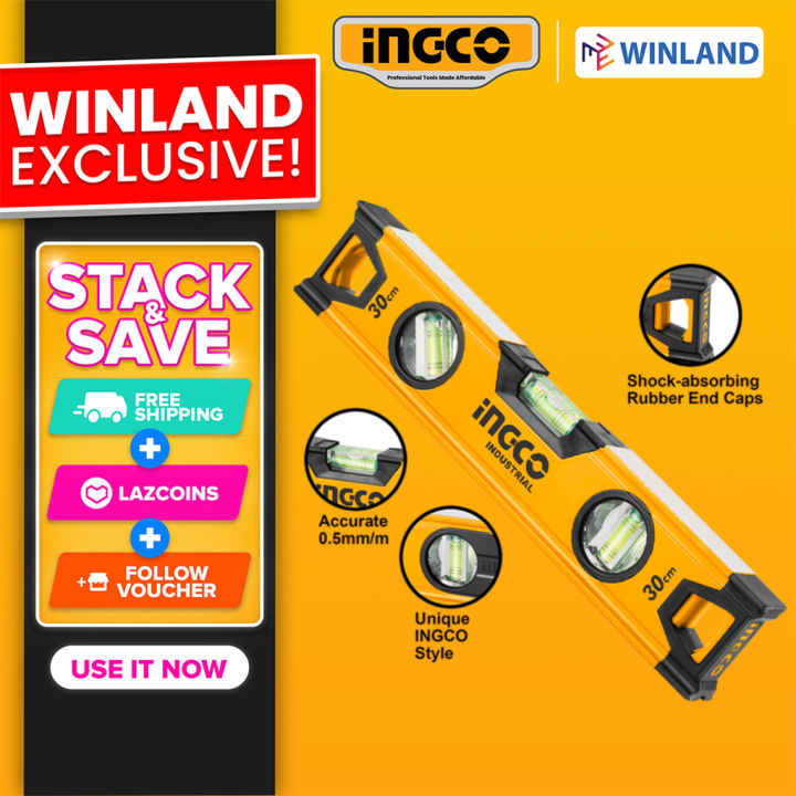 Ingco by Winland Spirit Level 30 cm HSL08030 Level Bar ING-HT | Lazada PH