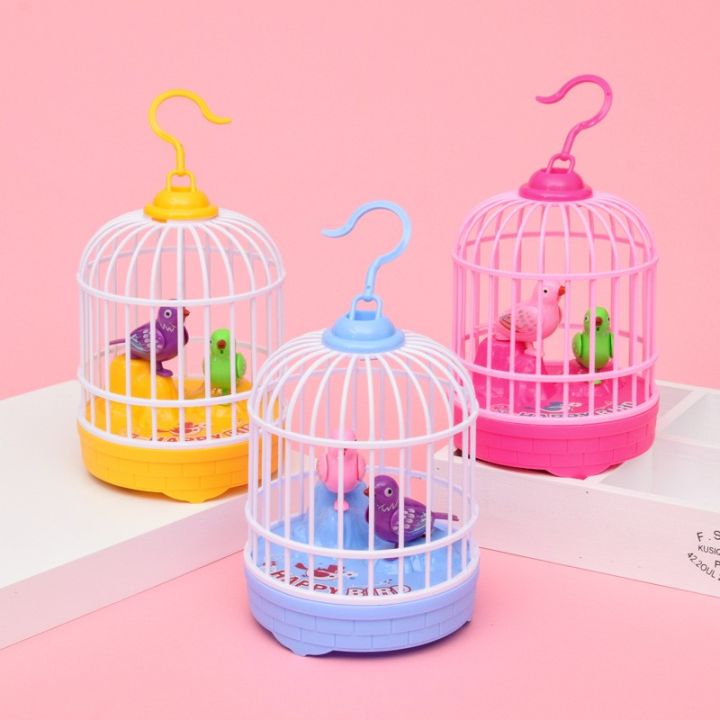 Electronic Birds Cage Toy Voice Control with Sound Realistic Voice ...