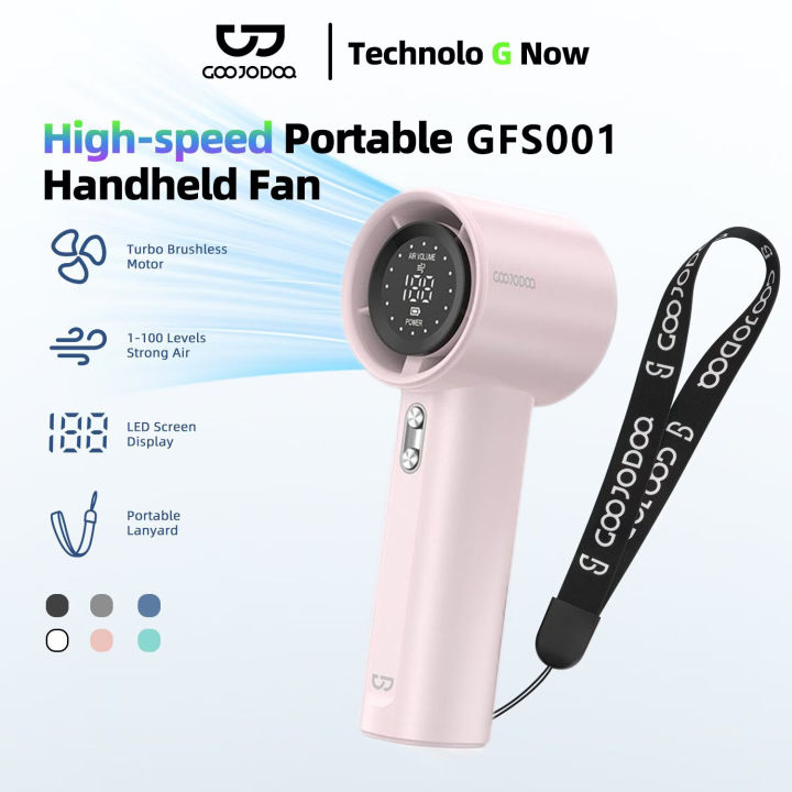 GOOJODOQ Mini Fan High Speed Handheld Fan 100 Gear Wind fan Adjustable ...