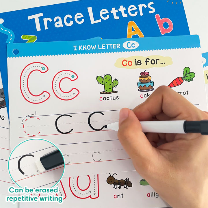 Dry Erase Writing Alphabet Flash Cards - Write and Wipe ABC Letter ...