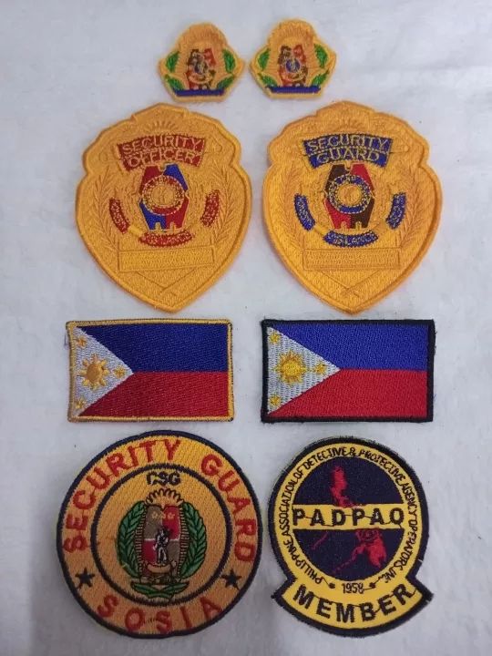 security guard patches embroidery | Lazada PH