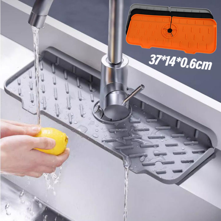 New Kitchen Faucet Absorbent Mat Silicone Sink Splash Guard Faucet ...