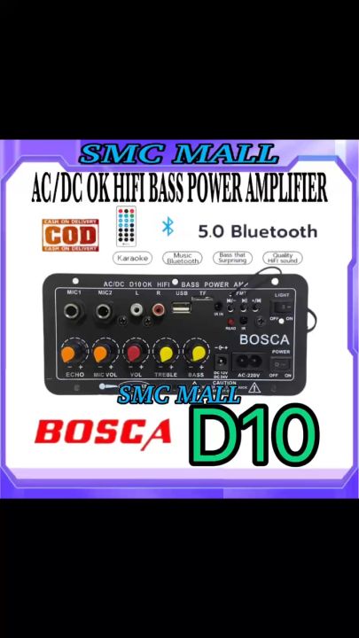 BOSCA D10 OK HIFI BASS POWER AMPLIFIER Board AC 220V DC 12V/24V Car ...