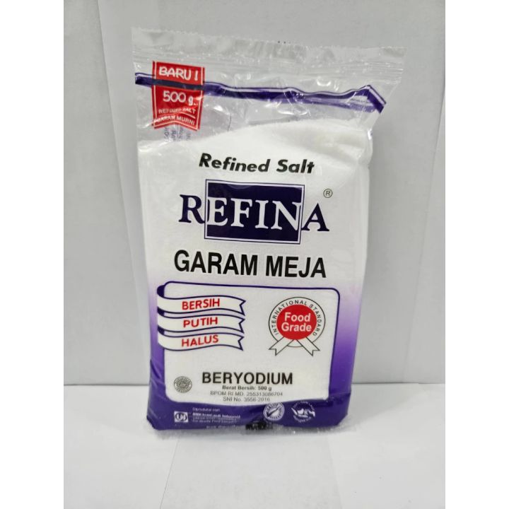 Refina Garam Meja 500 Gram (2×250 gram) | Lazada Indonesia