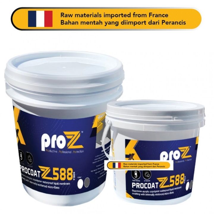 PROZ PROCOAT Z588 (4litre) Supreme-Acrylic Co-polymer Waterproof ...