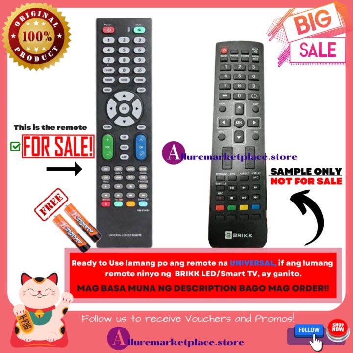 Ready to Use Universal TV Remote for BRIKK LED TV Smart Tv| Read ...