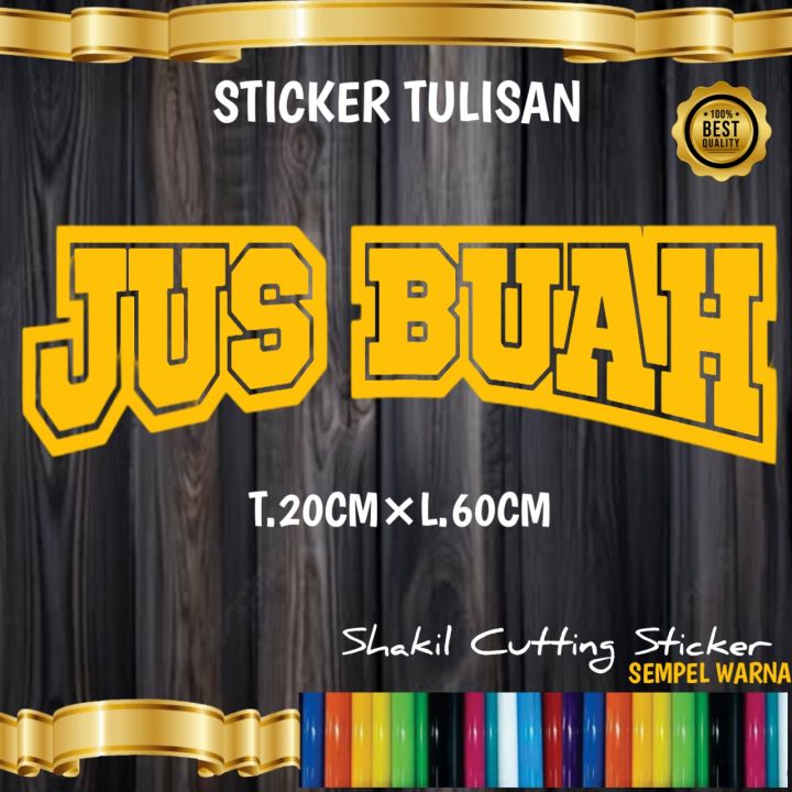 STICKER CUTTING TULISAN JUS BUAH | Lazada Indonesia
