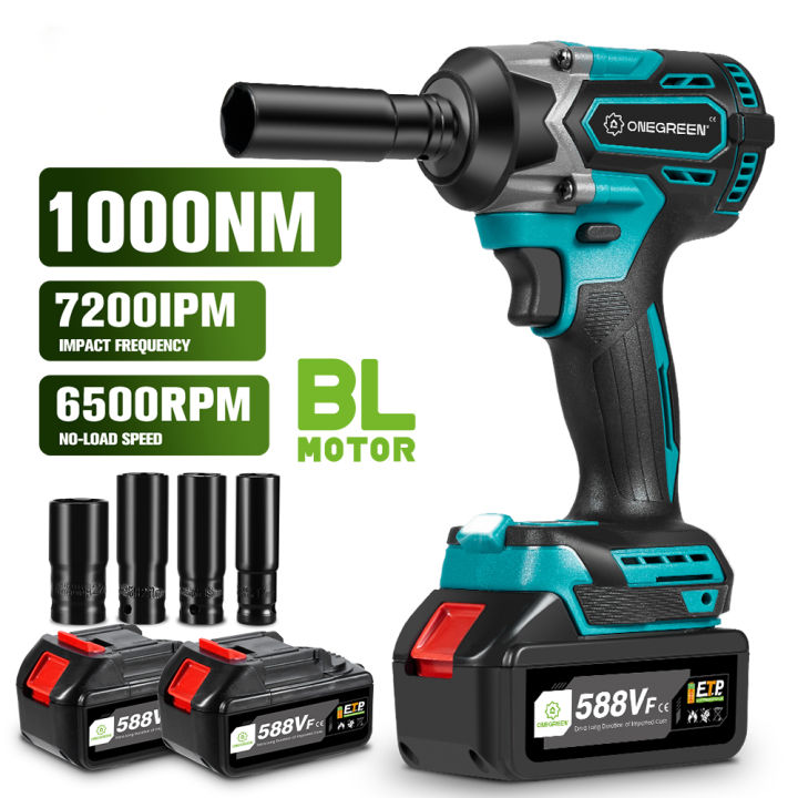1000N.M Brushless Electric Impact Wrench 1/2 inch Car Electric Wrench ...