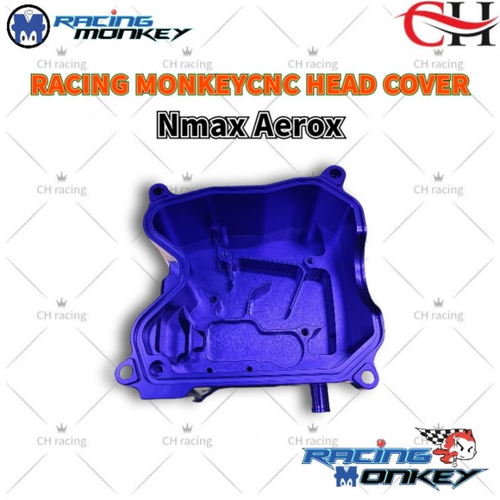 💯💯💯RACING MONKEY CNC HEAD COVER BLUE FOR Nmax Aerox V1 V2 | Lazada PH