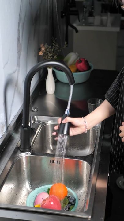 SUS304 Pull Out Kitchen Faucet with Sprayer Bathroom Faucet 360 Degrees ...