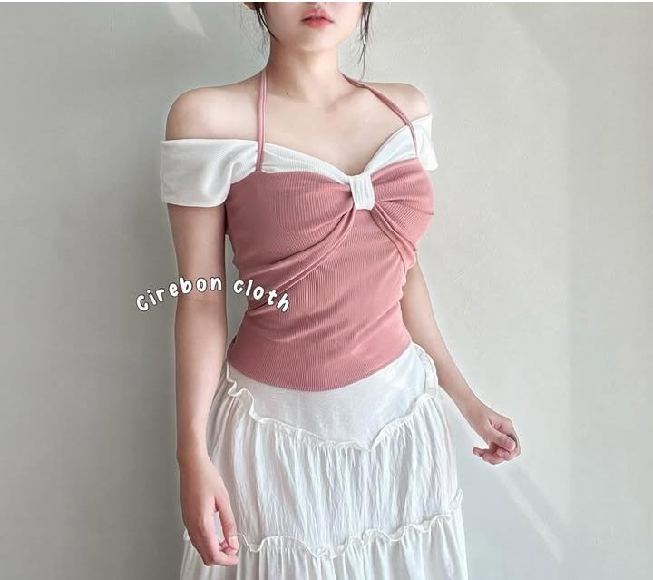 MUSLY WEAR - Cherry Ribbon Top/Atasan wanita / knit top | Lazada Indonesia