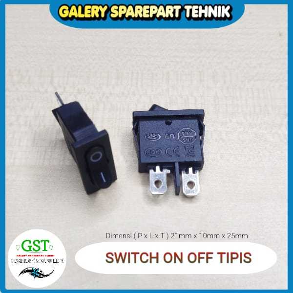 Saklar on off Tipis 2 pin / Switch 2 kaki gepeng kualitas bagus ...