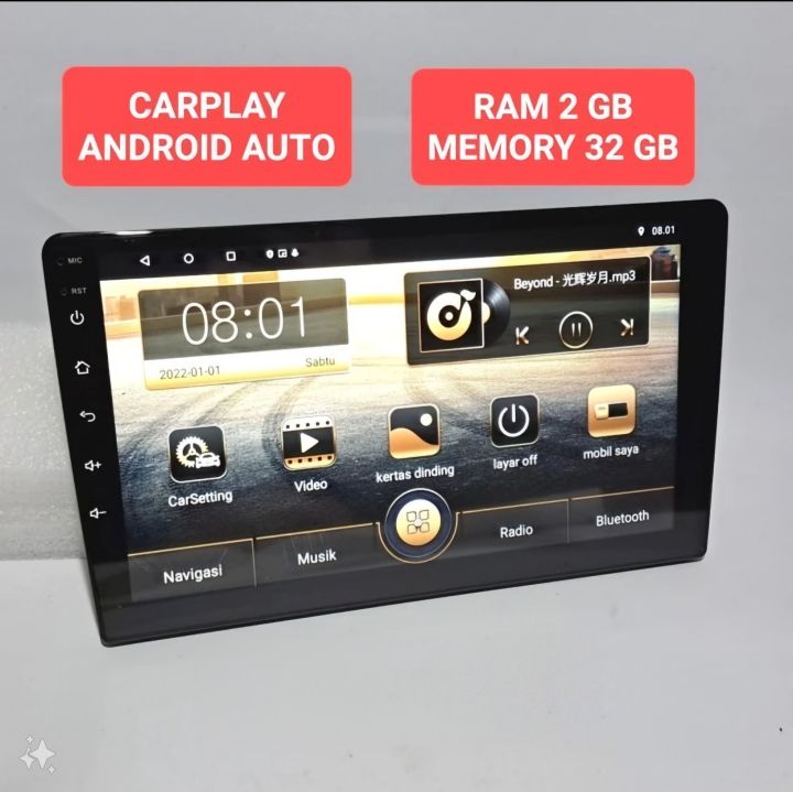 Head Unit Android 9 inch RAM 2 GB + 32 GB Carplay Android Auto SKELETON SKT-8189 AC232 | Lazada ...