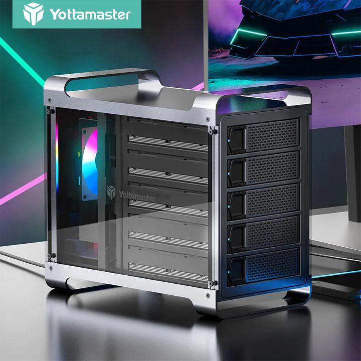 Yottamaster Multi 5 Bay RAID External Hard Drive Enclosure 2.5 3.5 inch ...