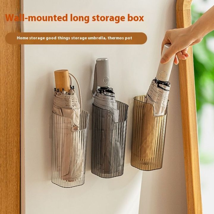 SINGLELADY Wall-mounted storage box Umbrella storage rack Household non ...