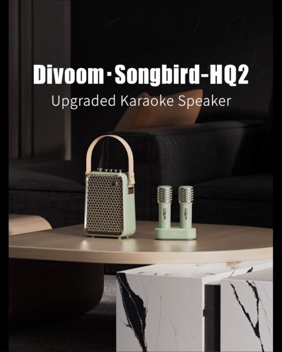 Divoom SongBird‑HQ2 50W Dual Mic Karaoke & Bluetooth Speaker – Party ...