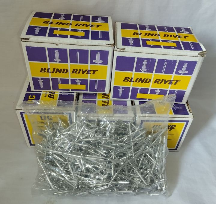 Blind Rivets (per box) 1/8 x3/4, 1/8 x 1/2, 5/32 x 3/4, 5/32 x 1/2, 3/ ...